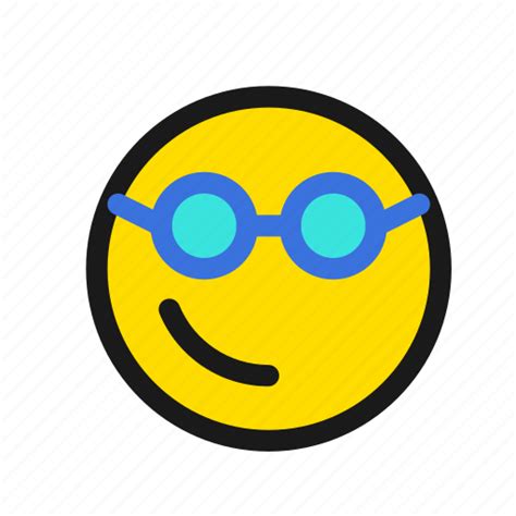Glasses Reading Smart Nerd Emoji Smiiley Emoticon Icon Download