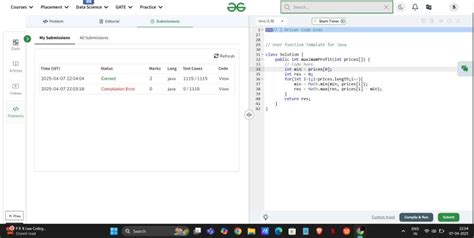 Gfg160 Geekstreak2025 Dsa Problemsolving Geeksforgeeks Pantham Saijashwanth