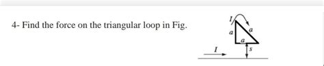 Solved Find The Force On The Triangular Loop In Fig Chegg Com