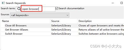 Robotframework安装及使用（一）selenium2library的robotframework版本 Csdn博客