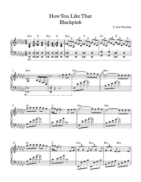 Pianella Piano Blackpink Pretty Savage Piano Sheet By Pianella Piano