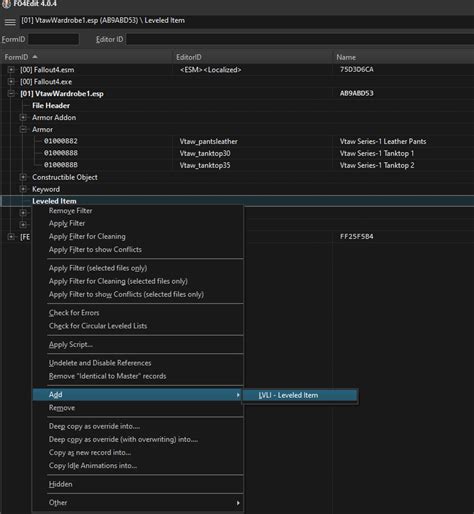 Can Someone Post A Step By Step Guide On How To Add Clothing Items To Leveled Lists In Fallout