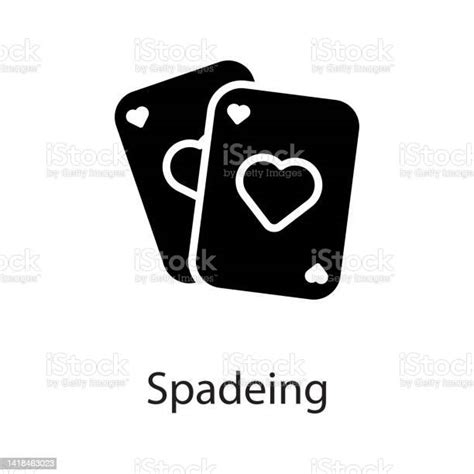 흰색 배경에 스페이딩 벡터 솔리드 아이콘 디자인 일러스트레이션 Eps 10 파일 놀기에 대한 스톡 벡터 아트 및 기타 이미지 놀기 도박 벡터 Istock