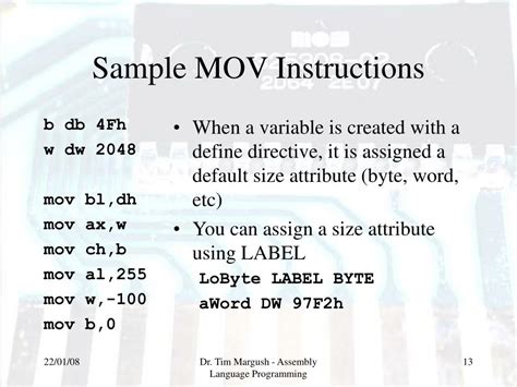 Ppt Introduction To 8086 Assembly Language Powerpoint Presentation