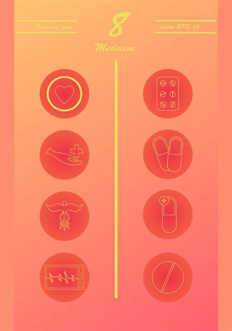 의학 및 건강 관리 얇은 아이콘 벡터 세트 Ai Eps Uidownload
