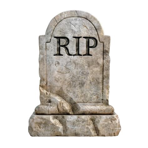 Weathered Stone Gravestone With Rip Inscription Premium Ai Generated Psd