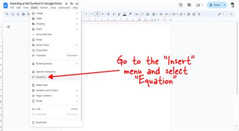 Inserting a Hat Symbol in Google Docs Google Slides p x ŷ