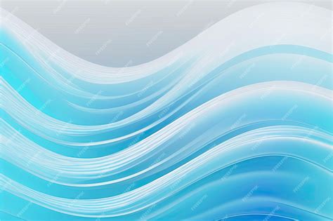 Abstract Blue And White Curve Line Wave Background Premium Ai