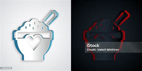 종이 컷 회색과 검은 색 배경에 고립 된 기부 음식 아이콘 종이 아트 스타일 벡터 3차원 형태에 대한 스톡 벡터 아트 및 기타 이미지 3차원 형태 Charity