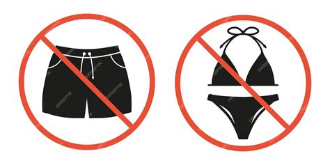 Sinal De Proibição De Roupa Interior Feminina E Masculina Proibido