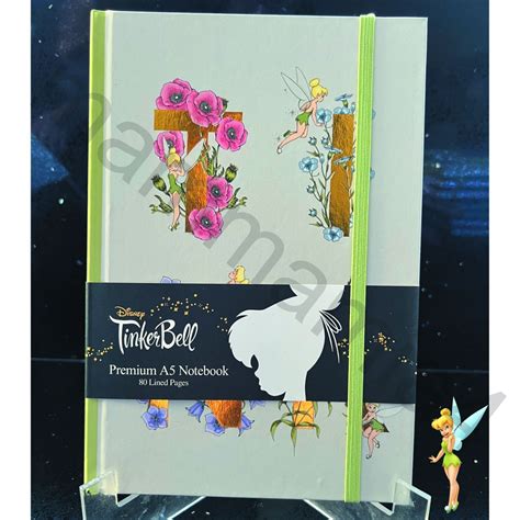 Disney Tinkerbell A5 Hardback Notebook Gold Foiled 80 Lined Pages Bnwt Ebay