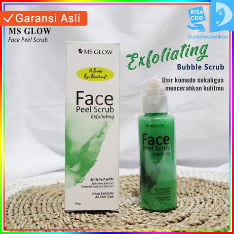 Ms Glow Face Peel Scrub Msglow Face Scrub Peeling Scrub Wajah Peeling