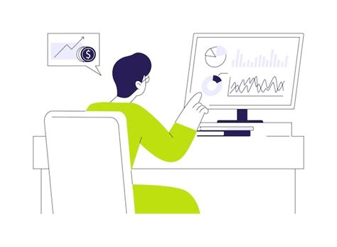Premium Vector Stock Market Data Analysis Abstract Concept Vector Illustration