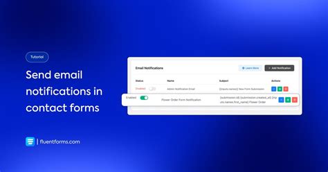 How To Send Email Notifications From Wordpress Contact Forms Fluent Forms
