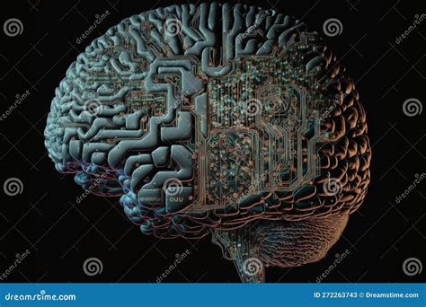Brain Implanted With Artificial Inteligence Microchips Ai Brain Human Brain Implanted With Ai