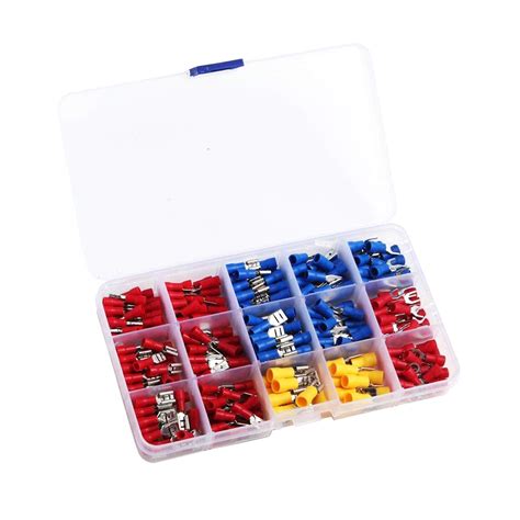 280pcs Assorted Insulated Wire Copper Crimp Connector Wire Terminals Kit Wire Connector Kit