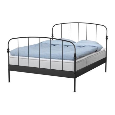 Ikea Black Metal Full Size Bed Frame Aptdeco