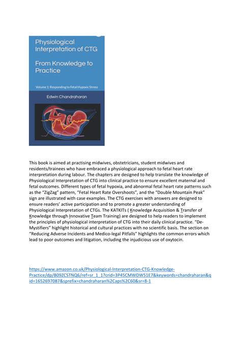 PDF Physiological CTG Interpretation Fron Knowledge To Practice Volume Responding To Fetal