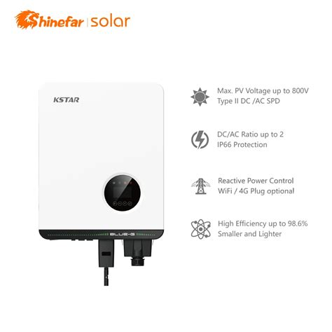 Kw Kstar Three Phase PV On Grid String Inverter High Efficiency Up To With Full