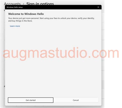 Solution For Windows Hello Facial Recognition Unable To Add AugmaStudio