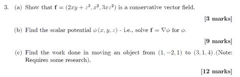 Solved Show That F 2xy Z 3 X 2 3xz 2 Is A