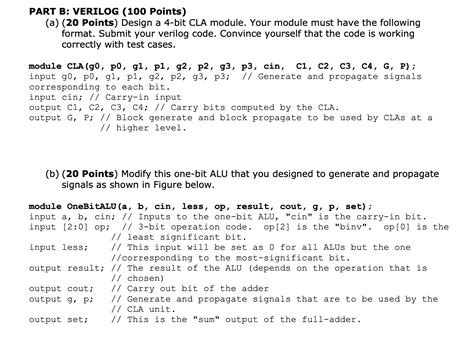 Part B Verilog 100 Points A 20 Points Design A