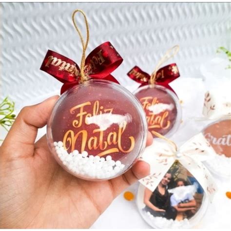 Kit Com 5 Bolas De Natal Personalizada Com Foto Escolha A Quantidade Shopee Brasil