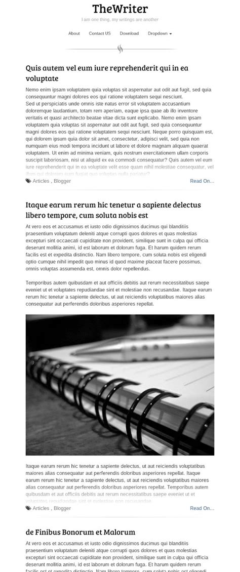 The Writer Template A Neat Simple Responsive Blogger Template Blogger Templates Responsive