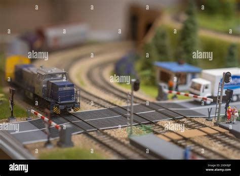 A Layout On The Scale Of Urban Objects A Railway And Various Transport