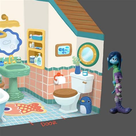 Teenage Kraken Rubys Bathroom Concept Art By Mrscientific On Deviantart
