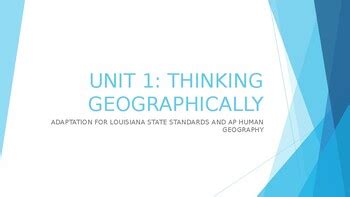 AP Human Geography Unit Interactive Lecture By MRG TPT