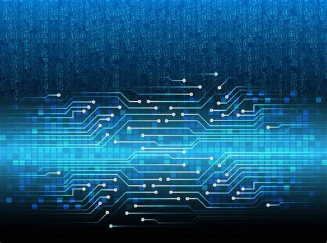 Blue Circuit Board Binary Code Stock Vector By ©titima157