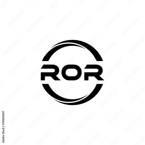 Ror Letter Logo Design With White Background In Illustrator Cube Logo