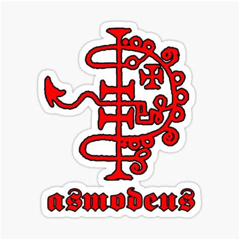 Sigil Of Asmodeus Sticker For Sale By Metalsatyrshop Redbubble