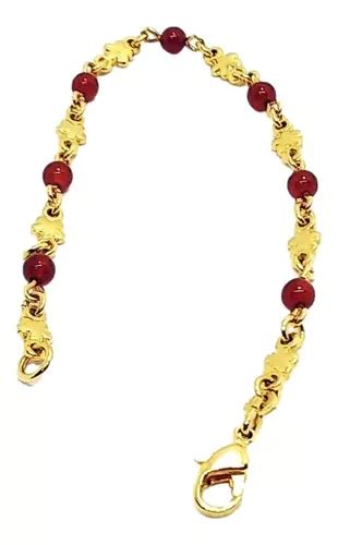 Pulsera Con Piedras De Colores Oro 18k Laminado Para Mujer