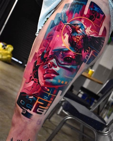 24 Futuristic Cyberpunk Tattoos That Capture The High Tech Low Life Vibe
