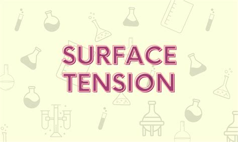 Surface Tension Purechemistry