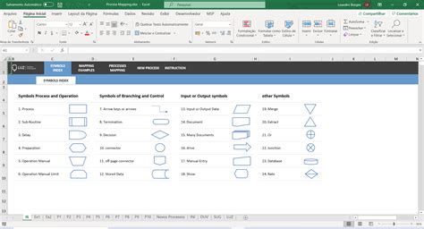 Process Mapping Excel Spreadsheet Template Luz Templates