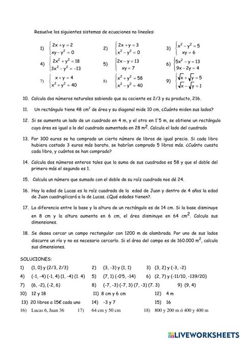 Ecuaciones Primer Grado Online Pdf Worksheet Live Worksheets