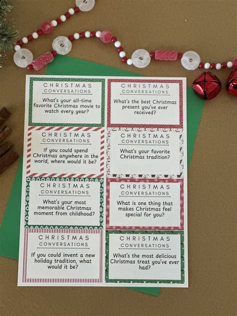 275 Christmas Conversation Starters Printable Cards