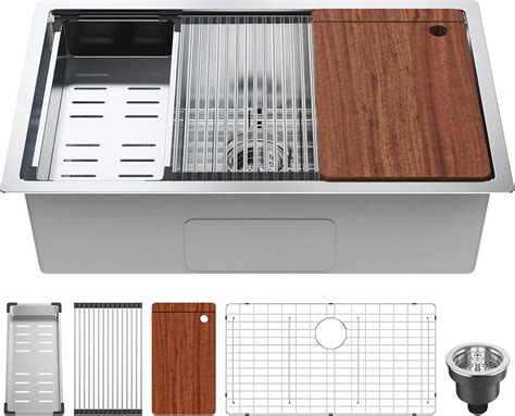 Vevor Kitchen Sink 304 Stainless Steel Drop In Sinks Undermount