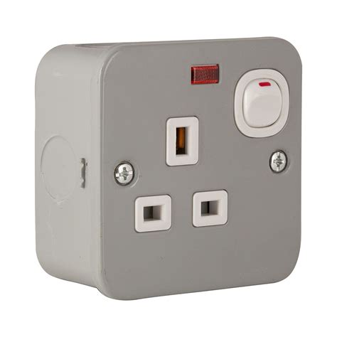 Eurolux Switch Socket Single 13a Steel Grey 5 Pack Shop Today Get It Tomorrow