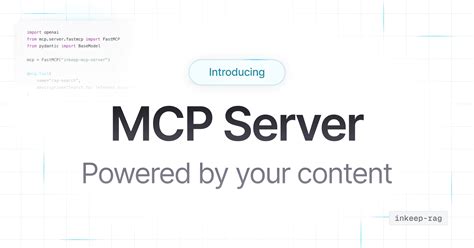 inkeep mcp and rag api