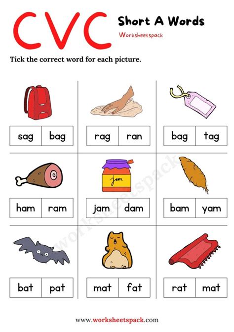 2a Short A Cvc Words Worksheet Worksheets Library