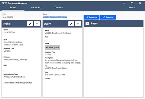 Prtg Database Observer Supervision Des Bases De Données