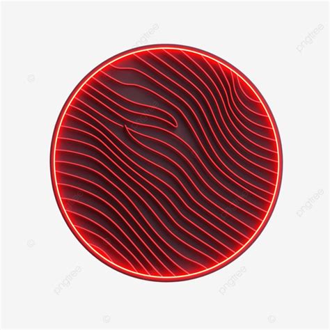 네온 밝은 빨간색 물결 모양의 원 배지 네온 요소 투명한 Png 일러스트 및 이미지 에 대한 무료 다운로드 Pngtree