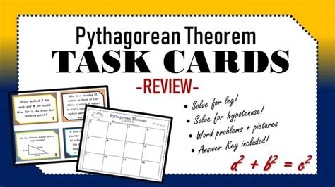 Pythagorean Theorem Task Cards By Gladden Smash Tpt
