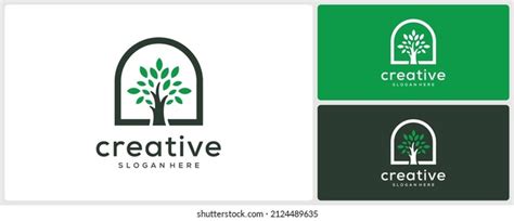 Abstract Tree Logo Design Template Stock Vector Royalty Free 2124489635 Shutterstock