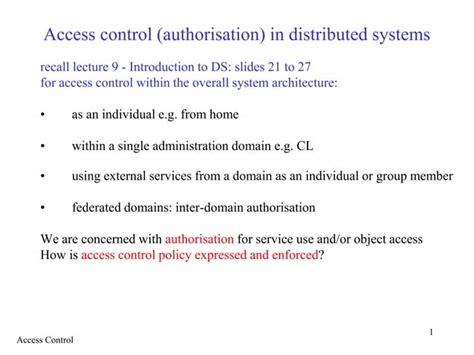 Access Control Ppt