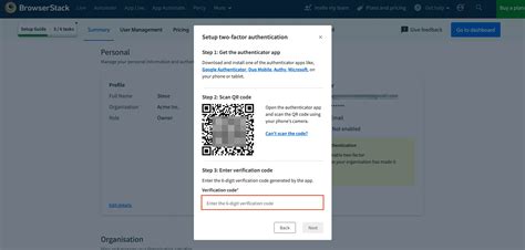 Two Factor Authentication 2fa Browserstack Documentation Browserstack Docs